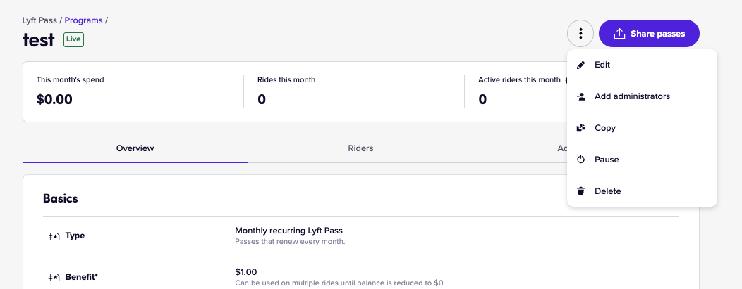 Creating a Lyft Pass program – Lyft Business