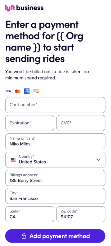Creating your organization's Lyft Business account – Lyft Business