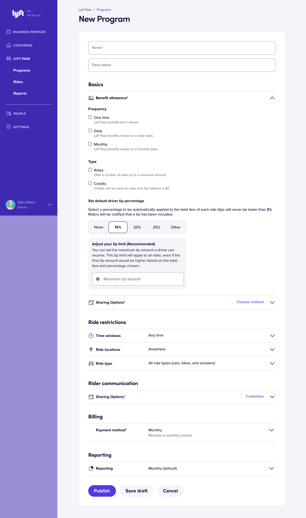Managing your Lyft Pass programs – Lyft Business