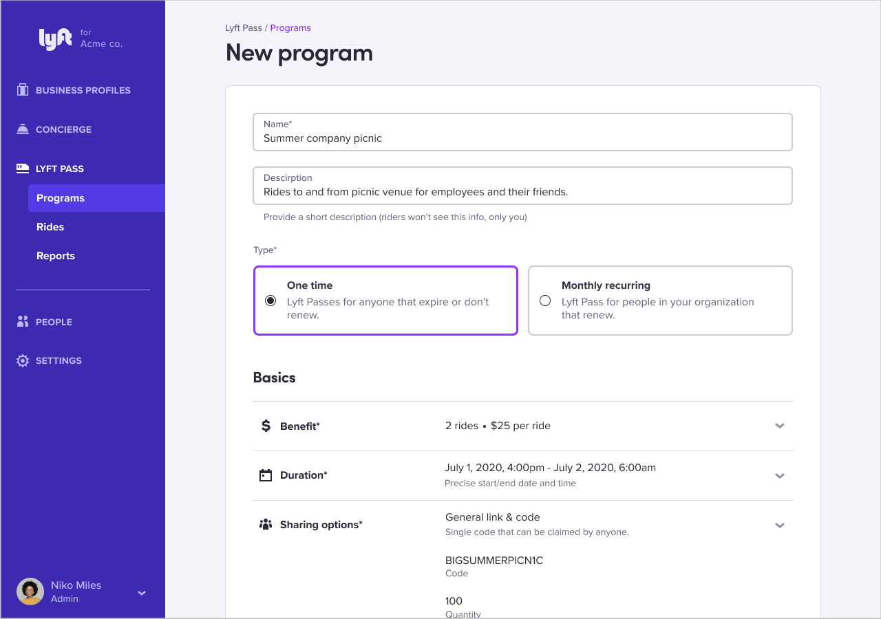 Creating a Lyft Pass program – Lyft Business